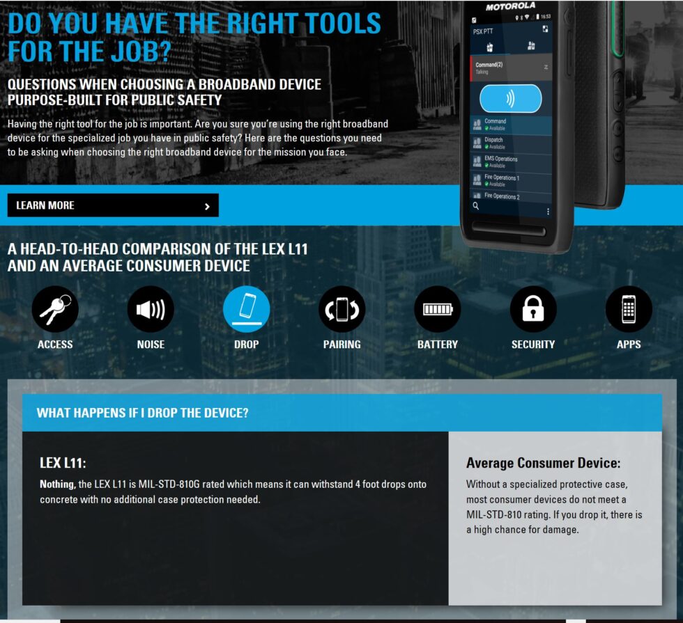 LEX L11 Mission Critical LTE Device | North Georgia Communications